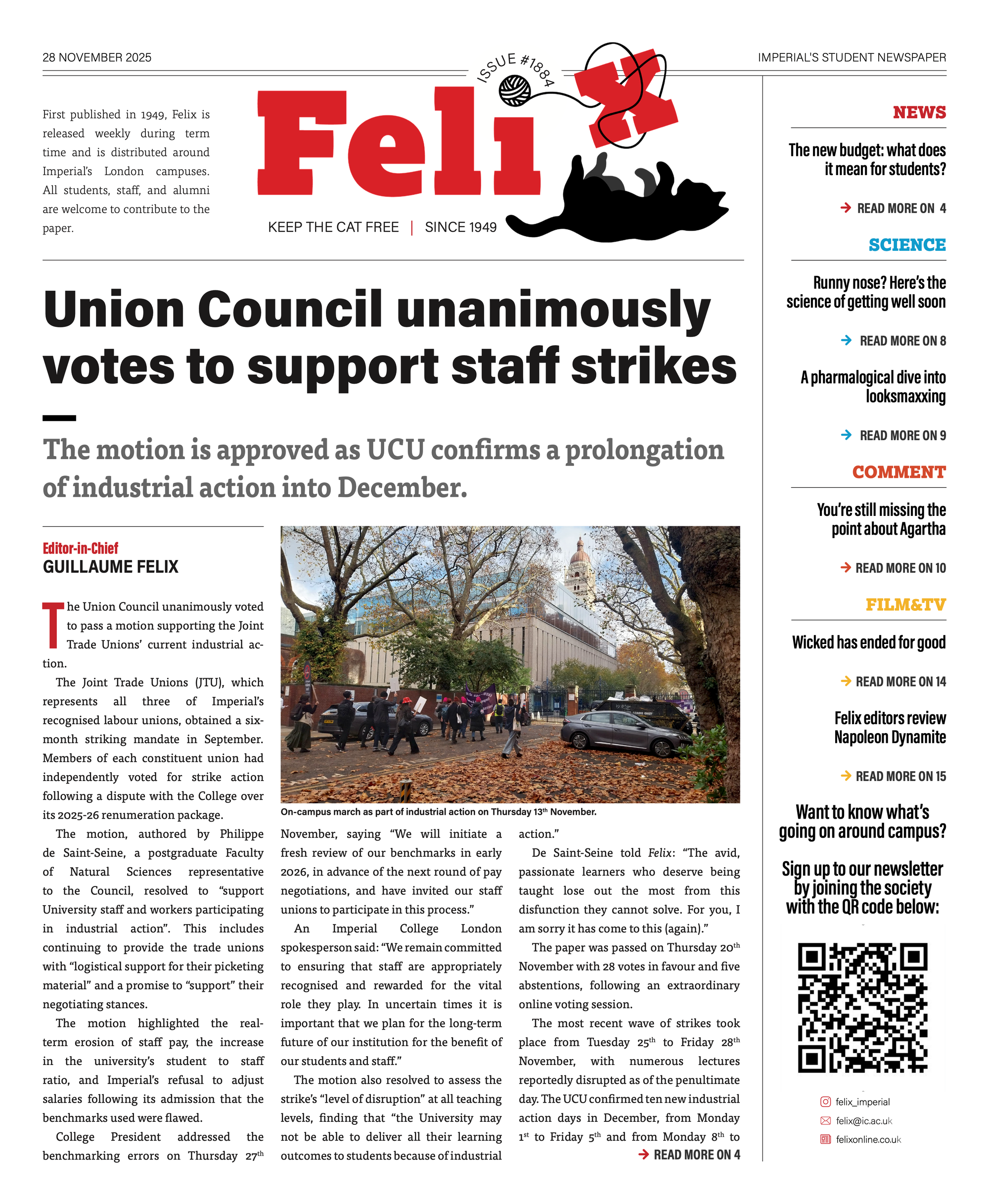 Union Council unanimously votes to support staff strikes